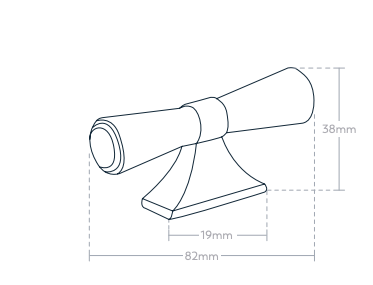 Pembrey T Knob - Dark Brushed Brass - Flooring Bathrooms Interiors