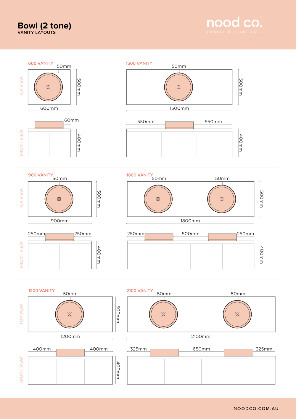 Nood Co. BOWL BASIN TWO TONE - SURFACE MOUNT - CUSTARD - Flooring ...